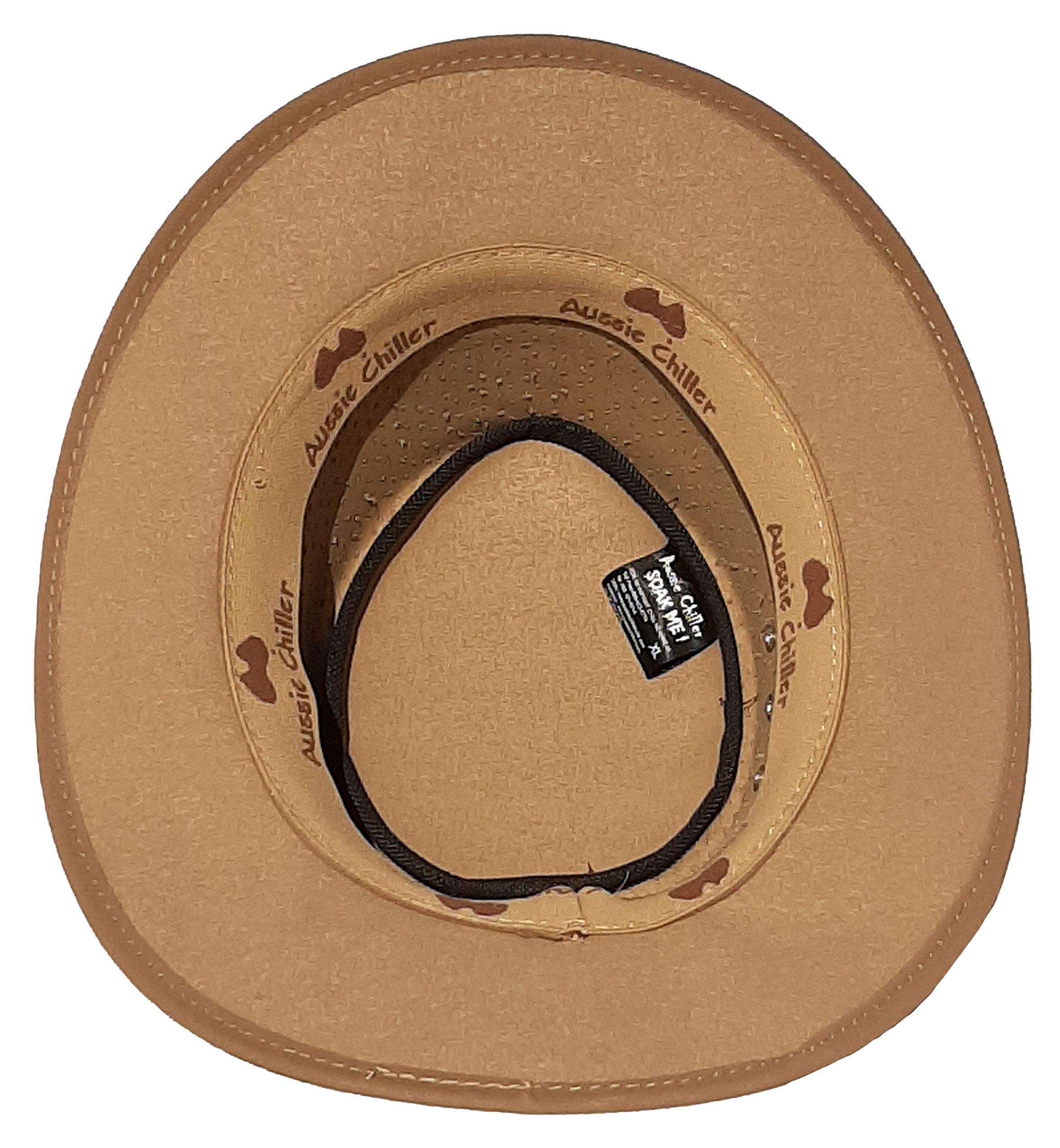 Aussie Chiller Outback Bushie – Perforated Hat for All Seasons/Made in Australia (Camel, Large)