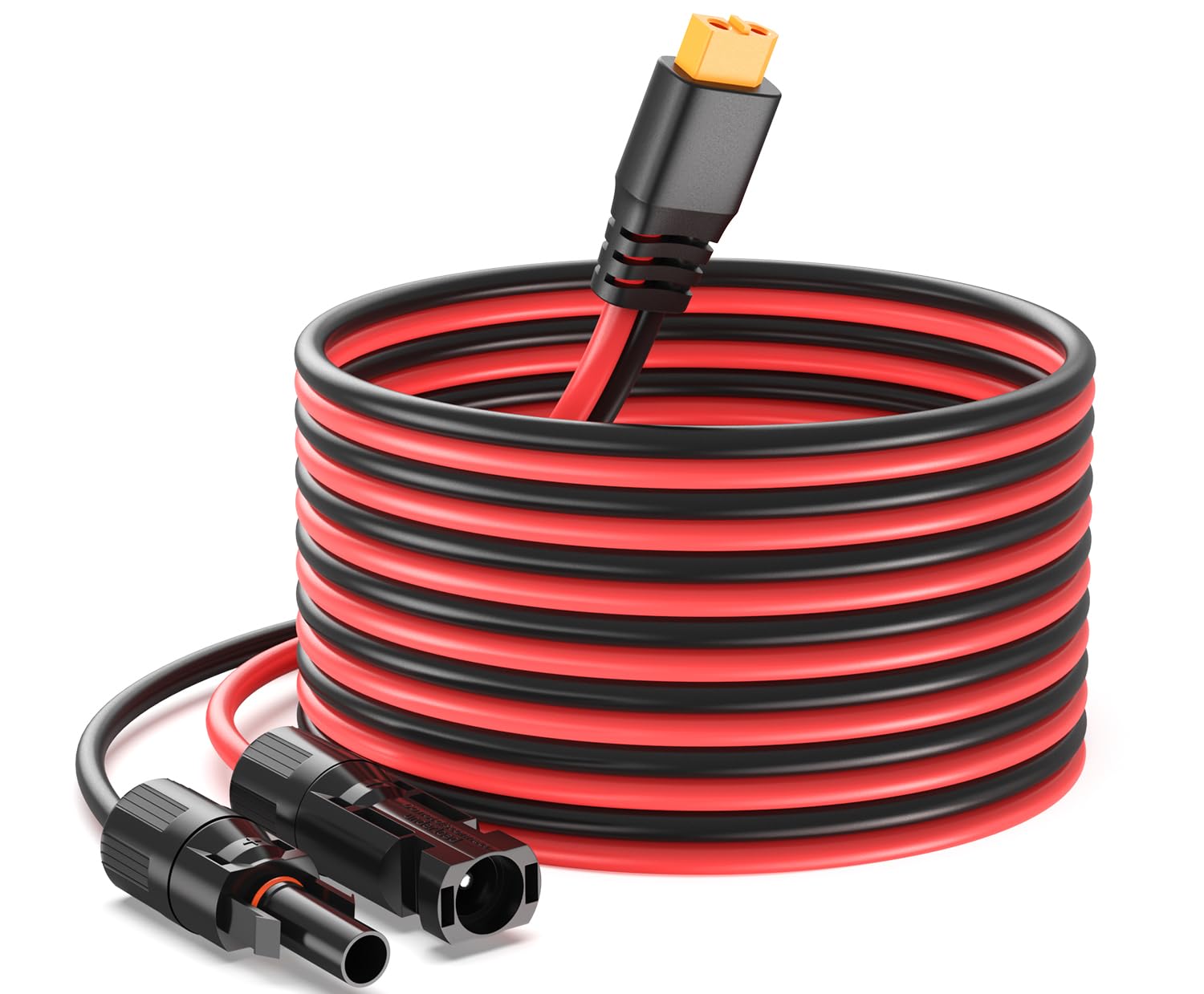Bateria Power Solar to XT60 Charge Extension Cable, 12AWG 15Ft Solar Connector to XT60 Adapter Cable for Solar Panel to Portable Power Station Solar Generator LiFePO4 Battery RV