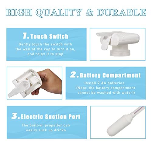 Milk Dispenser for Fridge Gallon, Automatic Drink Dispenser with Cleaning Brush, Milk Jug Dispenser, Electric Tap for Milk Juice Water, Drink Dispensers for Parties Home Kitchen (2Pack, White)