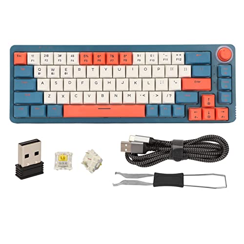 Bannt Mechanical Gaming Keyboard, PBT XDA Keycaps, Multifunctional, Comfortable, Touch, Blue LK67, Triple Mode, Connection, Gaming Keyboard, Home Stylish for Daily Use