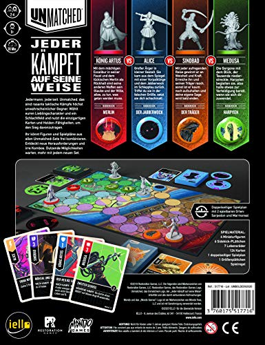 IELLO Unmatched - Battle of Legends, Tactics Game