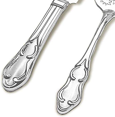 Strova Silver Wedding Cake Serving Set - Elegant Cake Cutting Knife and Server for Event Use