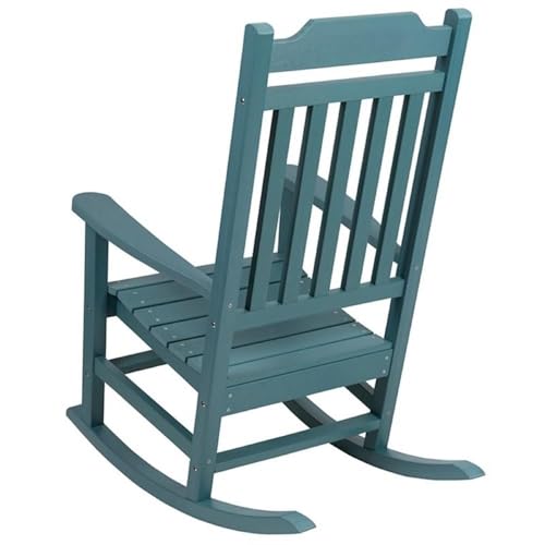 Flash Furniture Winston All-Weather Poly Resin Rocking Chair in Teal