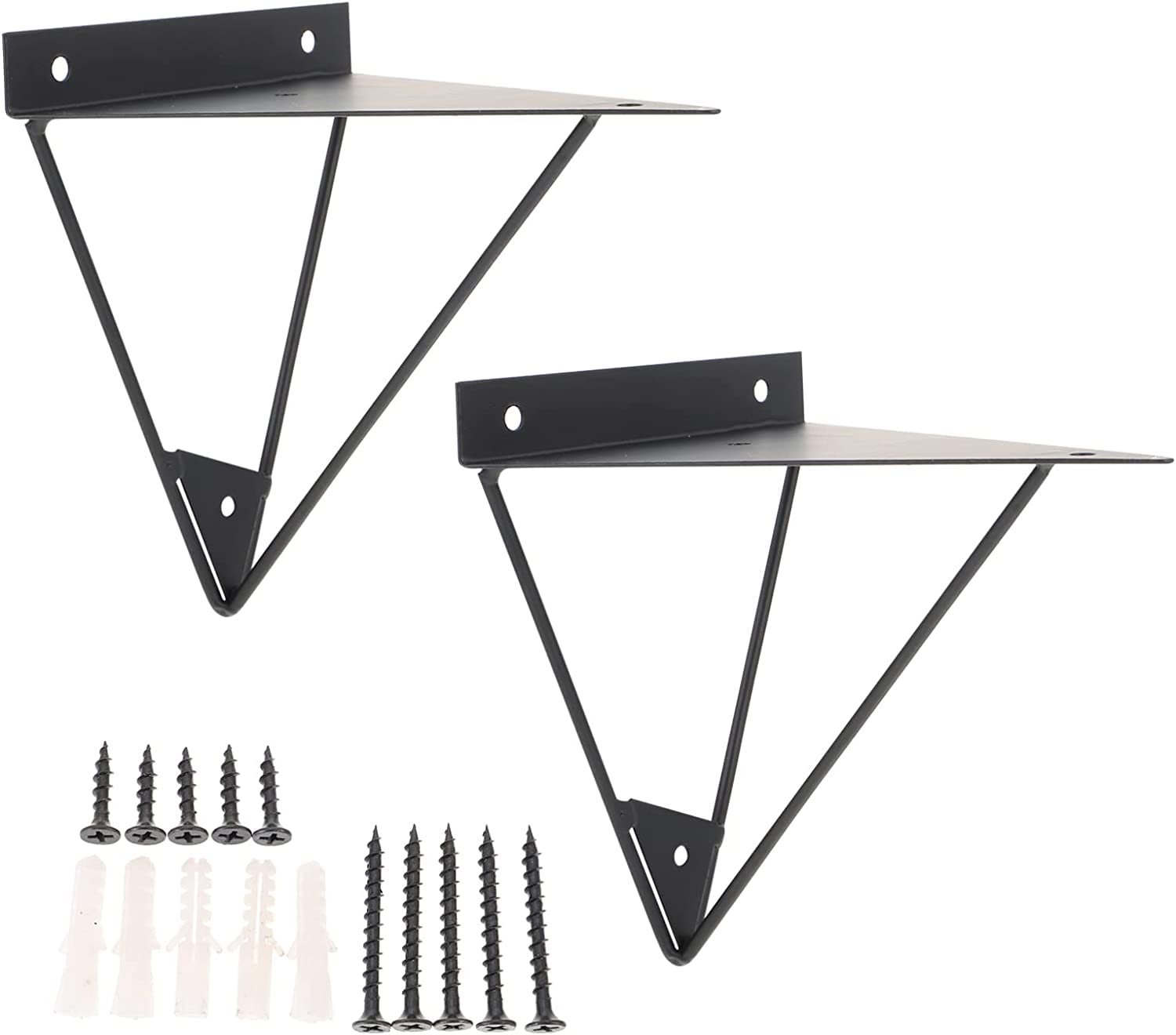 BITNAT Shelf Brackets Wall Shelves 1 Pair Metal Shelf Holder Wall Shelf Brackets Decorative Shelf Bracket Shelf Brackets Iron