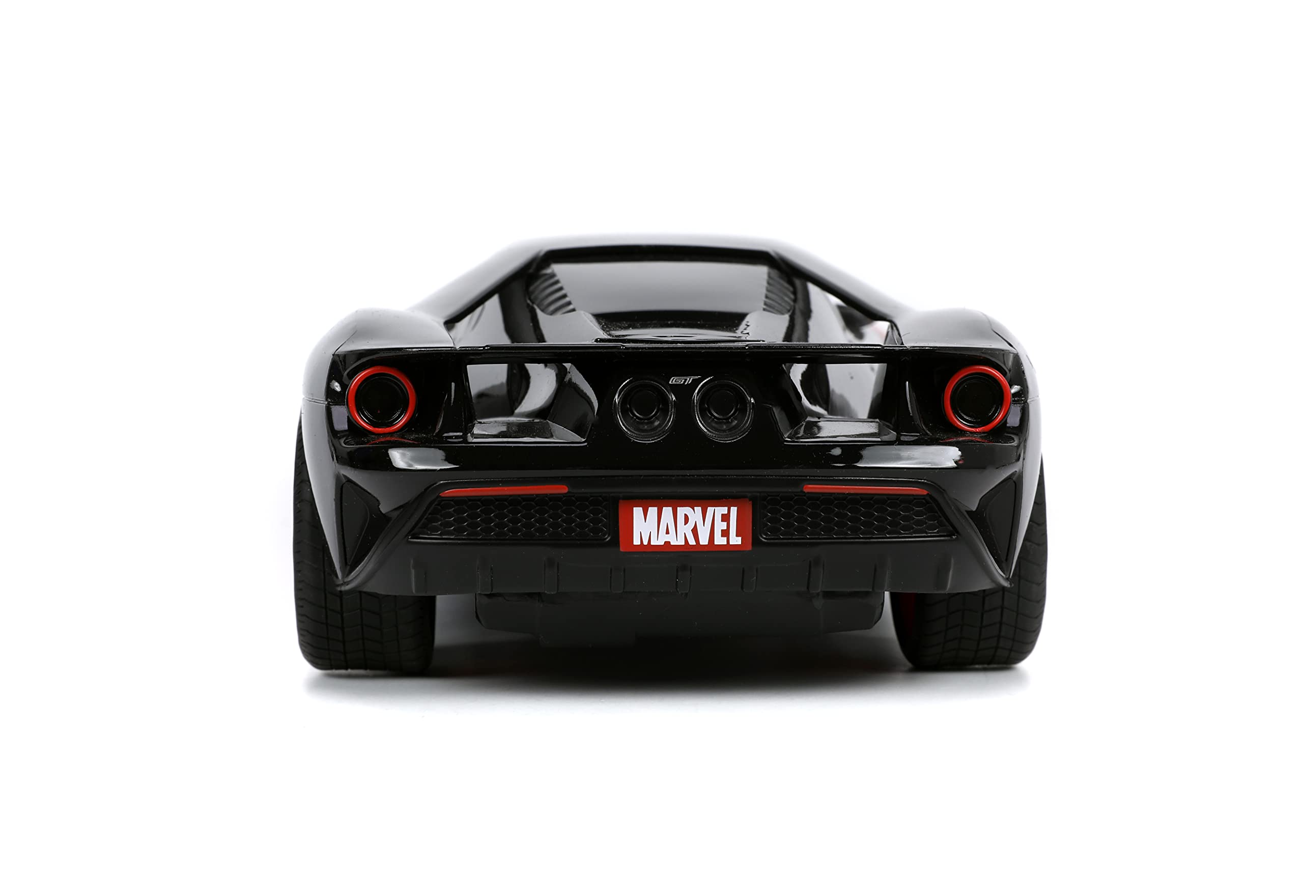 Jada Toys Marvel Spider-Man 1:16 Miles Morales 2017 Ford GT RC Remote Control Car 2.4GHz, Toys for Kids and Adults, Black
