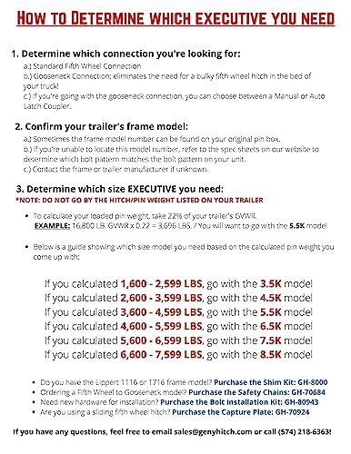 GEN-Y GH-8076AL Executive Torsion-Flex Auto Latch Rhino Fifth Wheel Pin Box Replacement with Gooseneck - 2 5/16" Coupler, 4.5K - 6.5K Pin Weight, 25K Towing Capacity - Check Fitment Chart