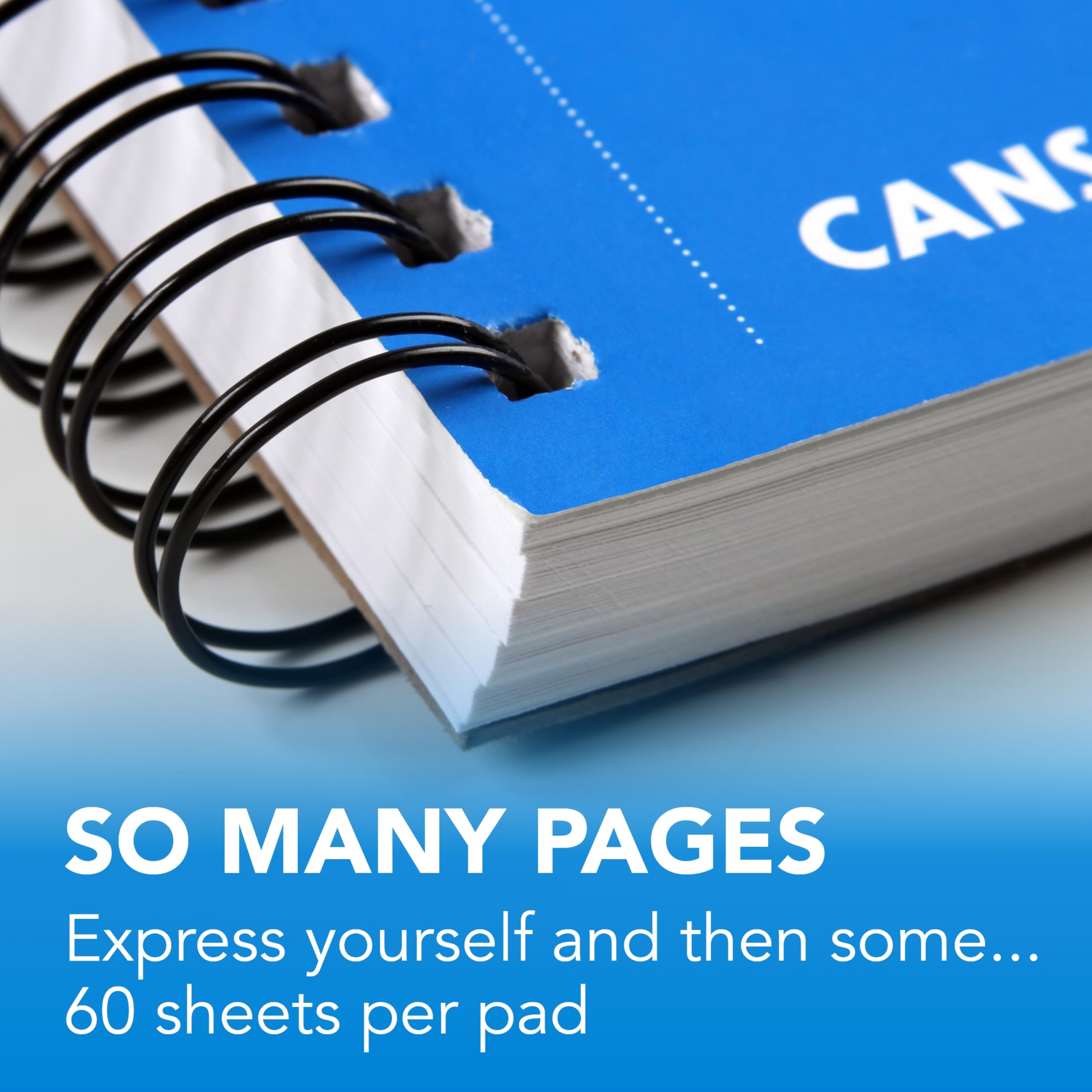 Canson XL Series Mixed Media Pad, Side Wire, 7x10 inches, 60 Sheets โ Heavyweight Art Paper for Watercolor, Gouache, Marker, Painting, Drawing, Sketching