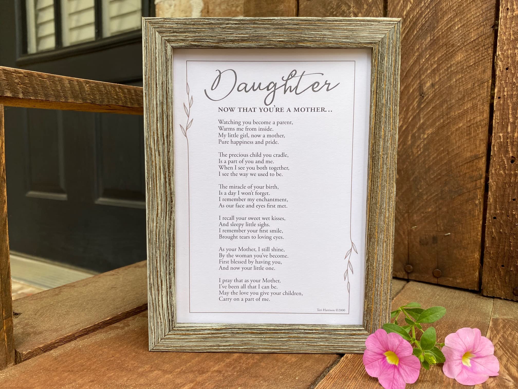 Now That You're a Mother Frame- Gift for Daughter from Mom for Christmas, Mother's Day, Child Birth - Made in USA