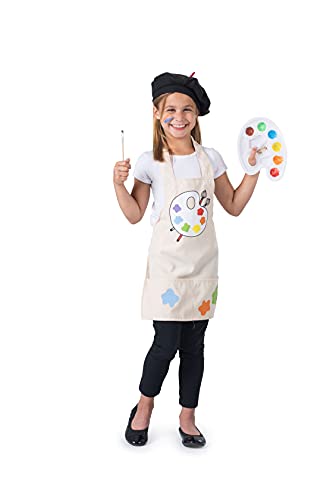 Dress Up America Artist Costume for Kids – Painter Dress-Up with Beret