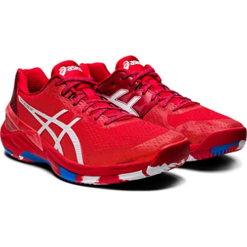 ASICS Men's Sky Elite FlyteFoam L.E. Volleyball Shoes, 7.5, CLASSIC RED/WHITE
