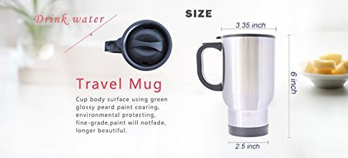 Travel Mugs I Smile Because You're My Brother Funny Gifts for Brother 14oz Silver Mugs
