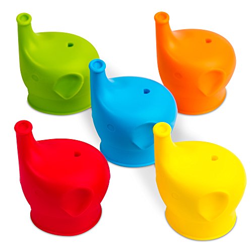 Silicone Sippy Cup Lids, Spill and Leak Proof with Soft Spout for Babies, Toddlers and Kids, for Narrow Cups