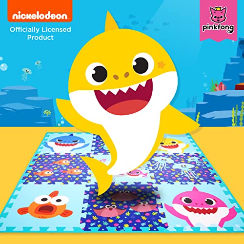 Baby Shark's Big Show! Kids Foam Mat, Interlocking Puzzle Non Slip Exercise Play Mat Flooring Tiles, Multi, 36 x 36 Inches, 9 Tiles