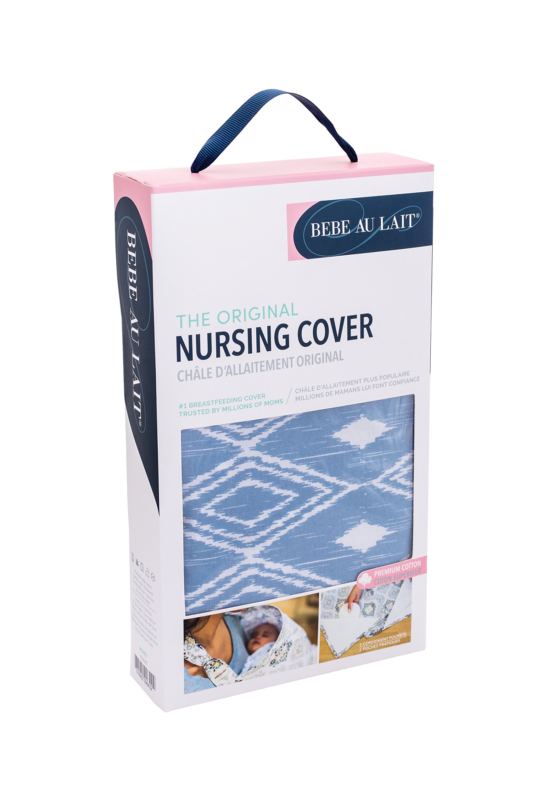 Bebe au Lait Premium Cotton Nursing Cover, Lightweight and Breathable Cotton, Open Neckline, One Size Fits All - Belize