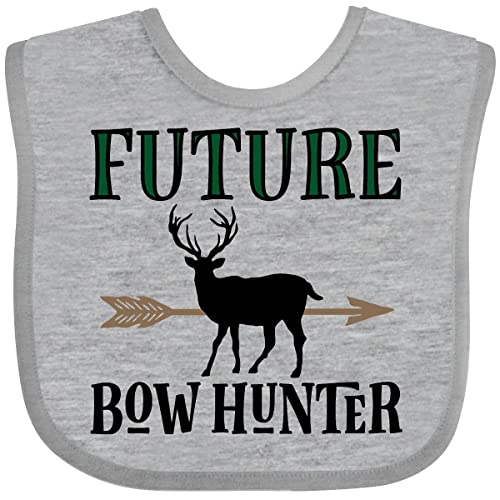 inktastic Hunting Future Bow Hunter Baby Bib Heather Grey 2de66