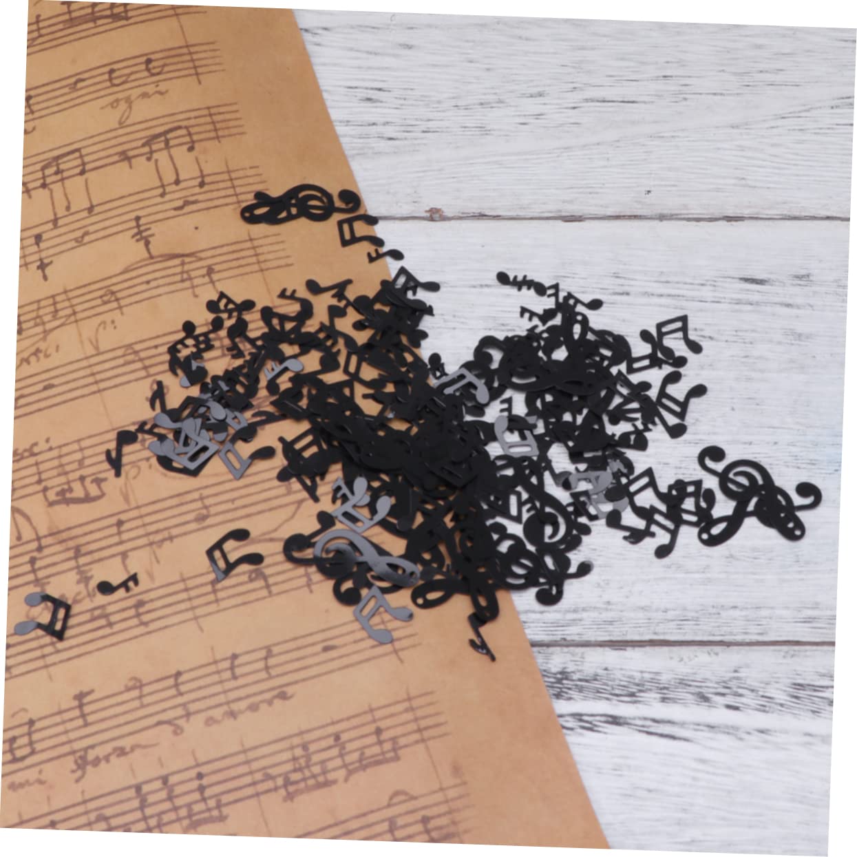 Ciieeo 1 Pack Music Theme Party Decoration White Stickers Music Notes Table Scatter Music Confetti Table Confetti Bridal Shower Glitter Confetti Sprinkles Birthday Christmas Ceiling Baby