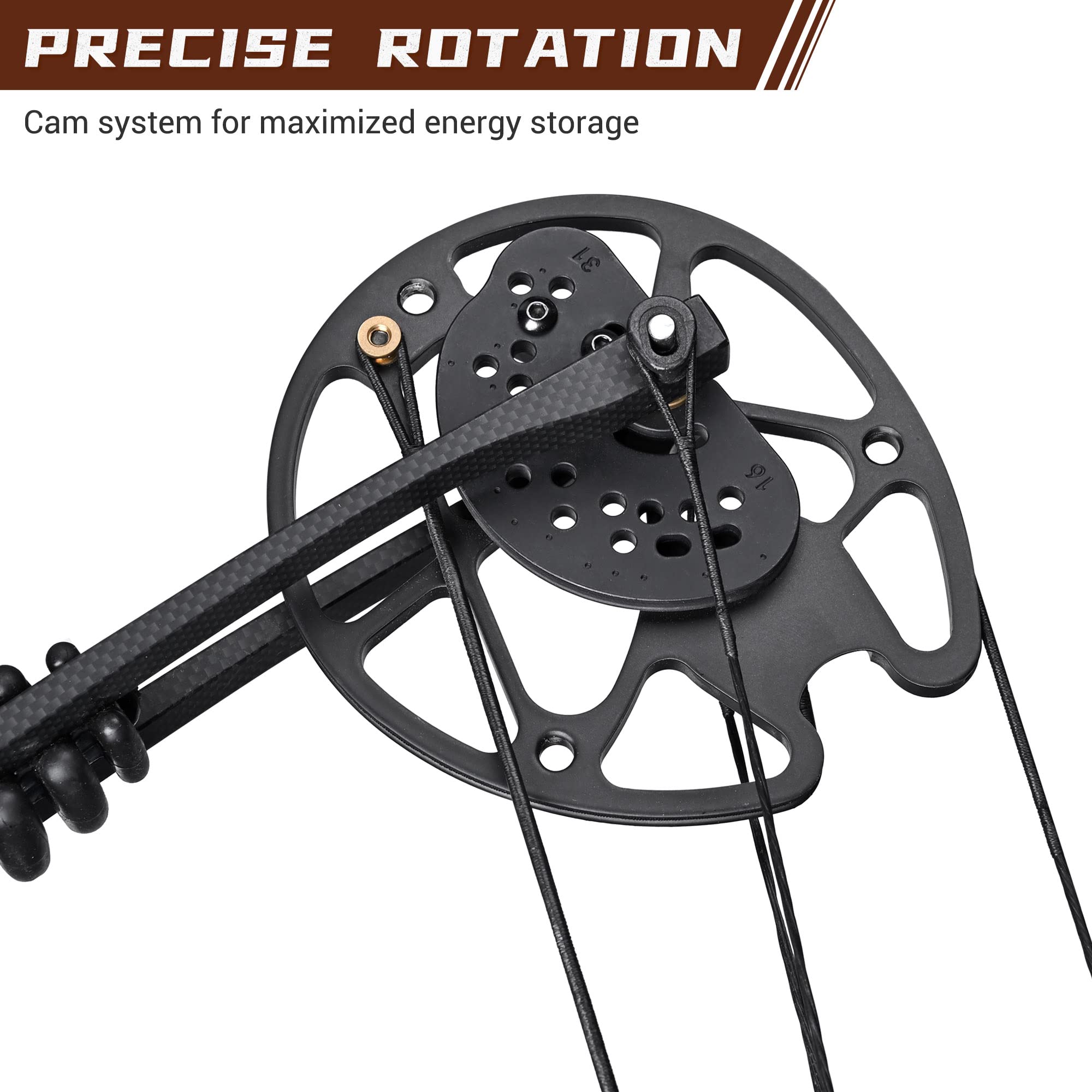 AW Pro Compound Bow Kit 35-70 Lbs Fit Adult Professional Hunting Target Practice Hunting Arrow Bow Archery, Black