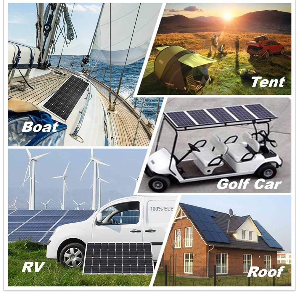 AUECOOR 500W(520W) Solar Wind Power Kit: 120W Mono Flexible Solar Panel + 400W 12V Wind Turbine Generator + Accessories for RV, Boat, Cabin, Trailer, Roofs, Off Grid System, 12V Battery Charging