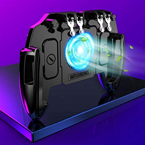 LUULYGO in 2021, The First New 6-Finger Mobile Joystick Controller Gamepad Trigger FPS Cooling Fan Gamepad Joystick for iOS Android Phones Specialty Store