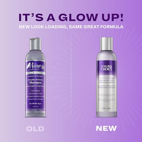 The Mane Choice The Alpha Easy On The Curls Detangling Hydration Shampoo, Gentle, Non-Stripping Clarifying Shampoo, Helps Remove Knots & Tangles, Supports Natural Hair Growth & Retention, 8 oz