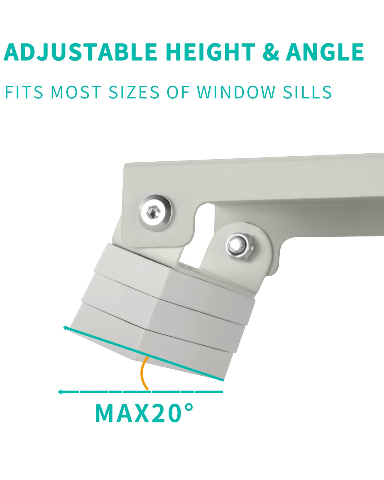 ASCSOULMAN Window Air Conditioner Support Bracket, Ac Window Bracket Load-Bearing Capacity 110 Lbs,Window Ac Support Bracket Fit 5000 to 12000 BTU Window A/C Units