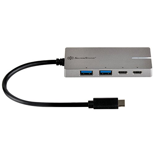 Silverstone SST-EP09C USB 3.1 Type-C Compatible, USB Hub, Charcoal Gray