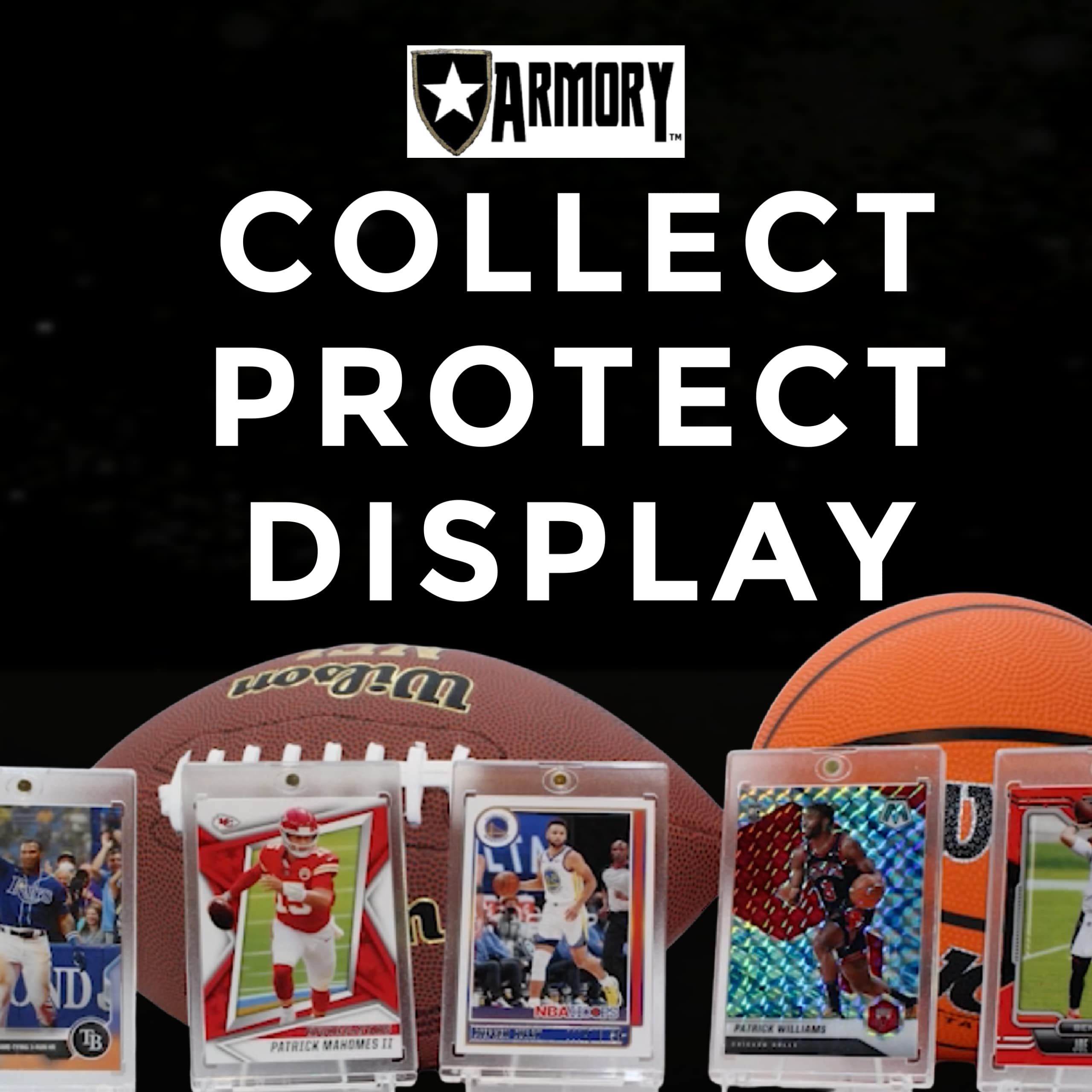 ARMORY 5-Pack One Touch Magnetic Trading Card Holder Case | Card Centering Tool! | 35pt Ultra Clear UV Protected | Pokemon Protector | Baseball Cards | One Touch Card Holder | Sports Cards Case