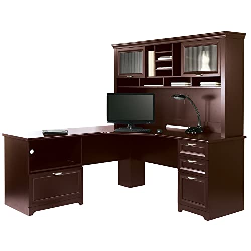 RealspaceĀ® Magellan Performance 71"W L-Shape Corner Desk, Cherry