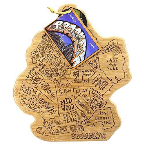Totally Bamboo Brooklyn City Life Bamboo Serving and Cutting Board, 13-1/2" x 11-3/4"