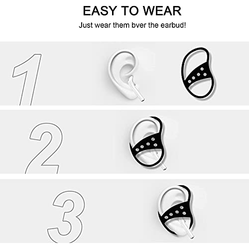 Earbud Hooks, Ear Attachment Loop for Wireless Ear Hooks for Airpods Universal Earhooks for Airpods Earbuds Anti-Lost Secure 27x48mm (BlueB2)