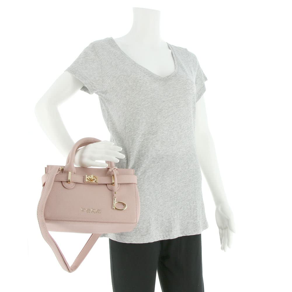 bebe Evie Small Satchel Pearl Pink