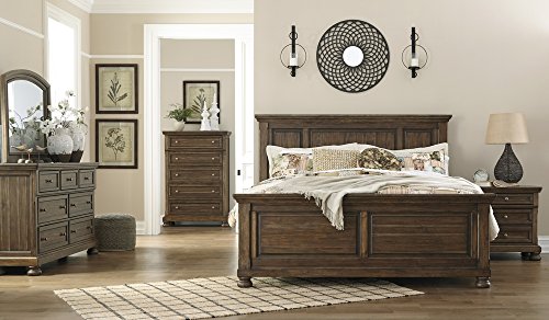 Signature Design by Ashley Flynnter Traditional 5 Drawer Chest, Medium Brown
