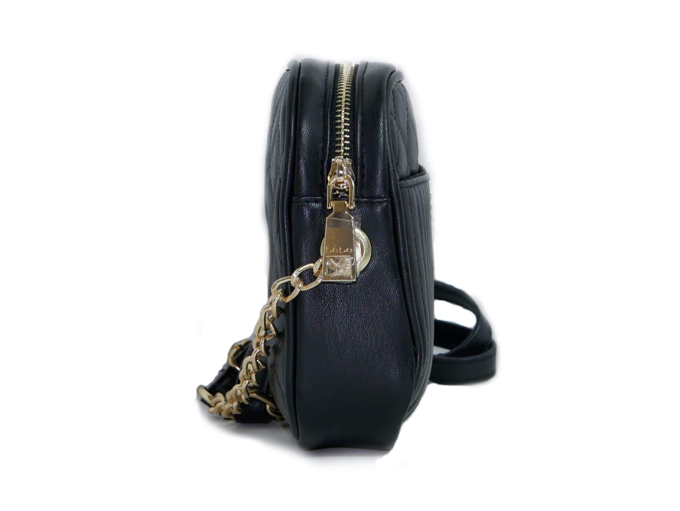 bebe Hazel Rhinestone HW Crossbody Black