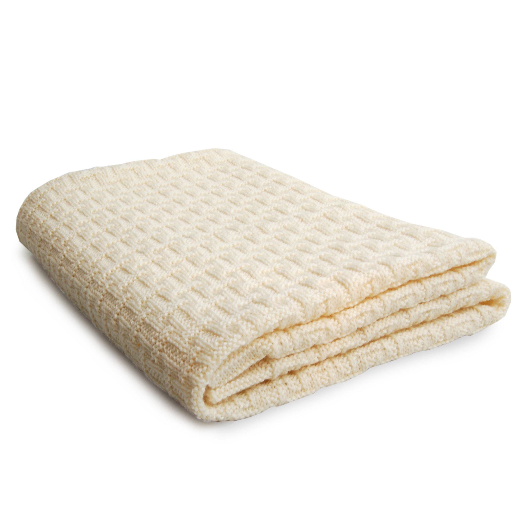 SonnenStrick Baby Blanket 100% Organic Fine Merino New Wool (31.5 x 35.5 inch). Made in Germany.