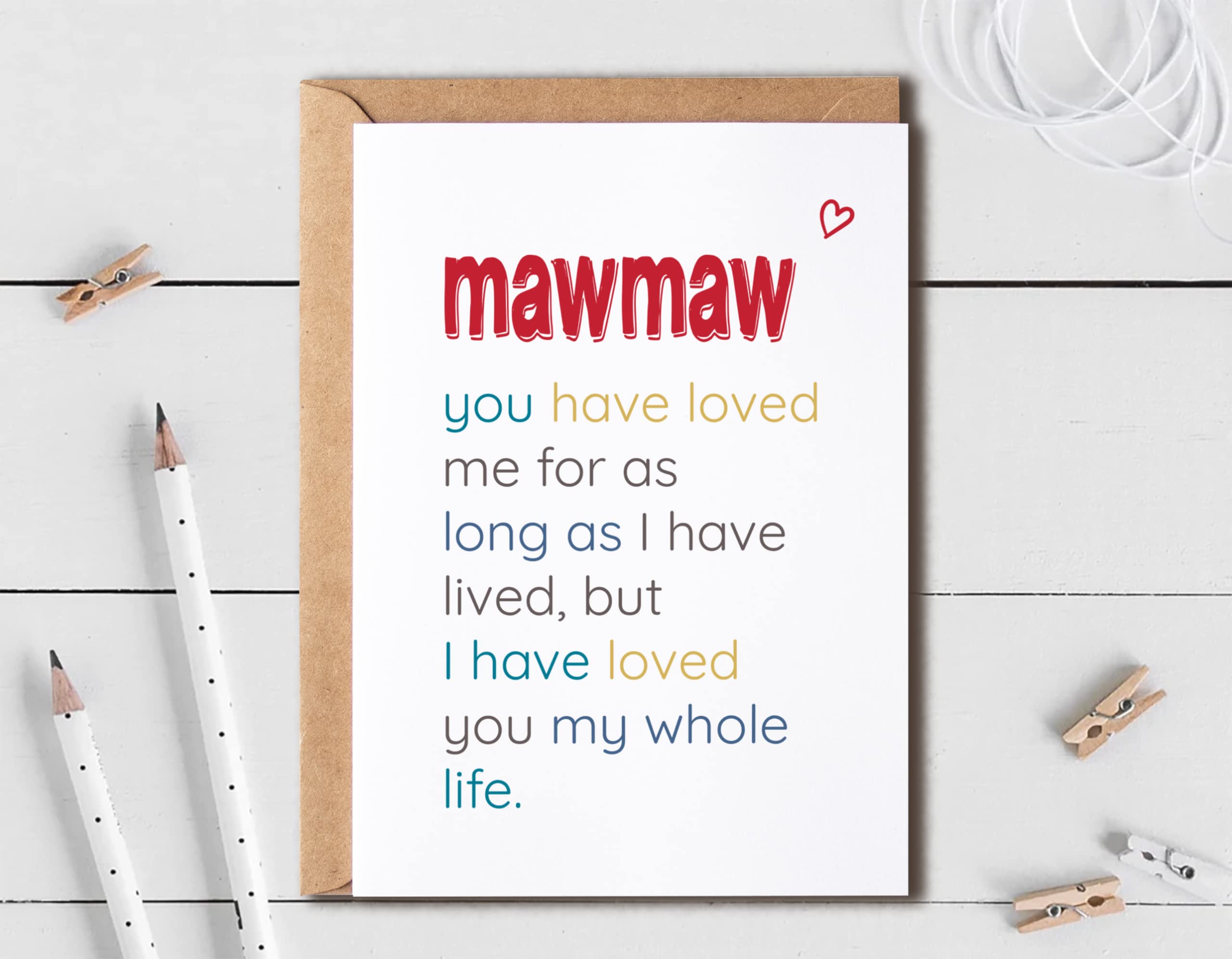 Mawmaw You Have Loved - Special Mawmaw's Day Card - Birthday Card For Mawmaw - Sentimental Card For Mawmaw - Meaningful Card For Mawmaw…