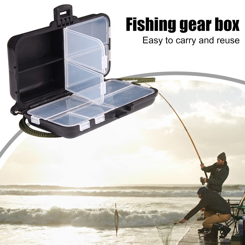 Awakingdemi Waterproof 9 Compartments Storage Trays Case Fishing Tackle Lure Bait Box Hooks Organizer Container Fishing Accessories