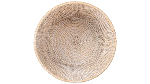 Kouboo Loma Round Rattan Paper Waste Basket (Latte)
