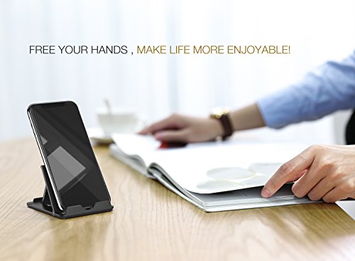 MoKo Phone/Tablet Stand, Foldable Tablet Holder Compatible with iPhone 13 Pro Max/13 Pro/13, iPhone 12/12 pro Max/11/Xs Max, iPad Pro 11, iPad Air 4/Mini 6 2021, iPad 9th 10.2", Black