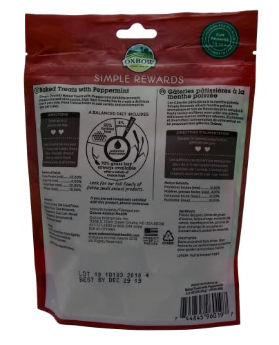 Simple Rewards Small Animal Treats 3 Flavor Variety Bundle (1) Each: Freeze Dried Strawberry, Baked Peppermint, Baked Carrot Dill, .5-2 Ounces