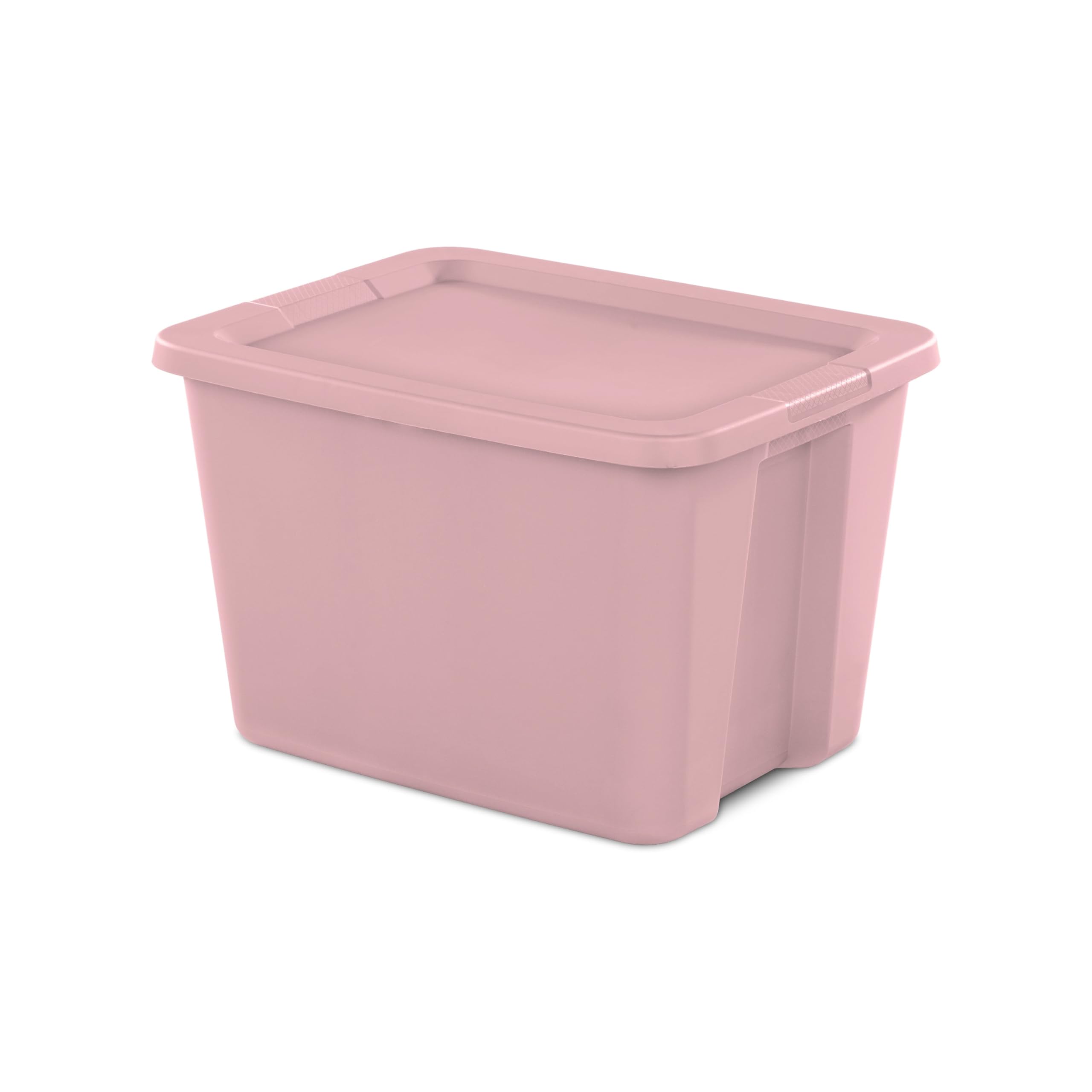 BHCHA 18 Gallon Tote Box Plastic, Blush Pink