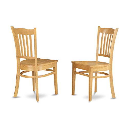 East West Furniture OXGR3-OAK-W Oxford 3 Piece Set Contains a Square Dinner Table and 2 Kitchen Dining Chairs, 36x36 Inch, Oak