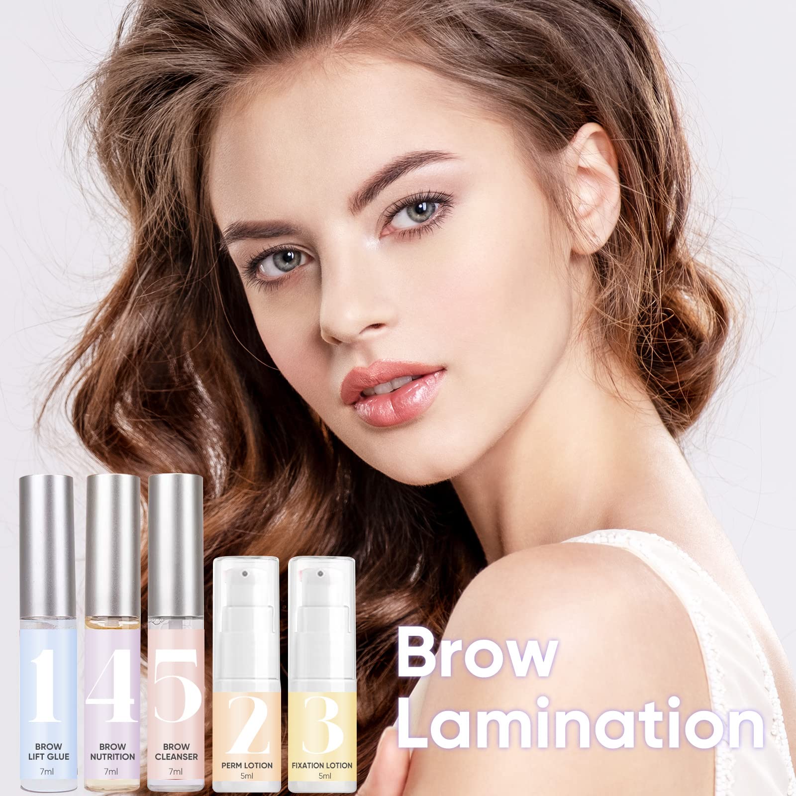 Aromandina Brow Lamination Kit, Professional Eyebrow Lamination Kit with Keratin, Long-Lasting Instant DIY Eye Brow Lift Kit for Thicker, Fuller, Purple
