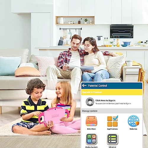Kids Tablet 7 inch Tablet for Kids 64GB Toddler Tablet with Case Software Installed, Kids Learning Tablet with WiFi for Boys Girls, Android Tablet with Dual Camera Parental Control YouTube Netflix