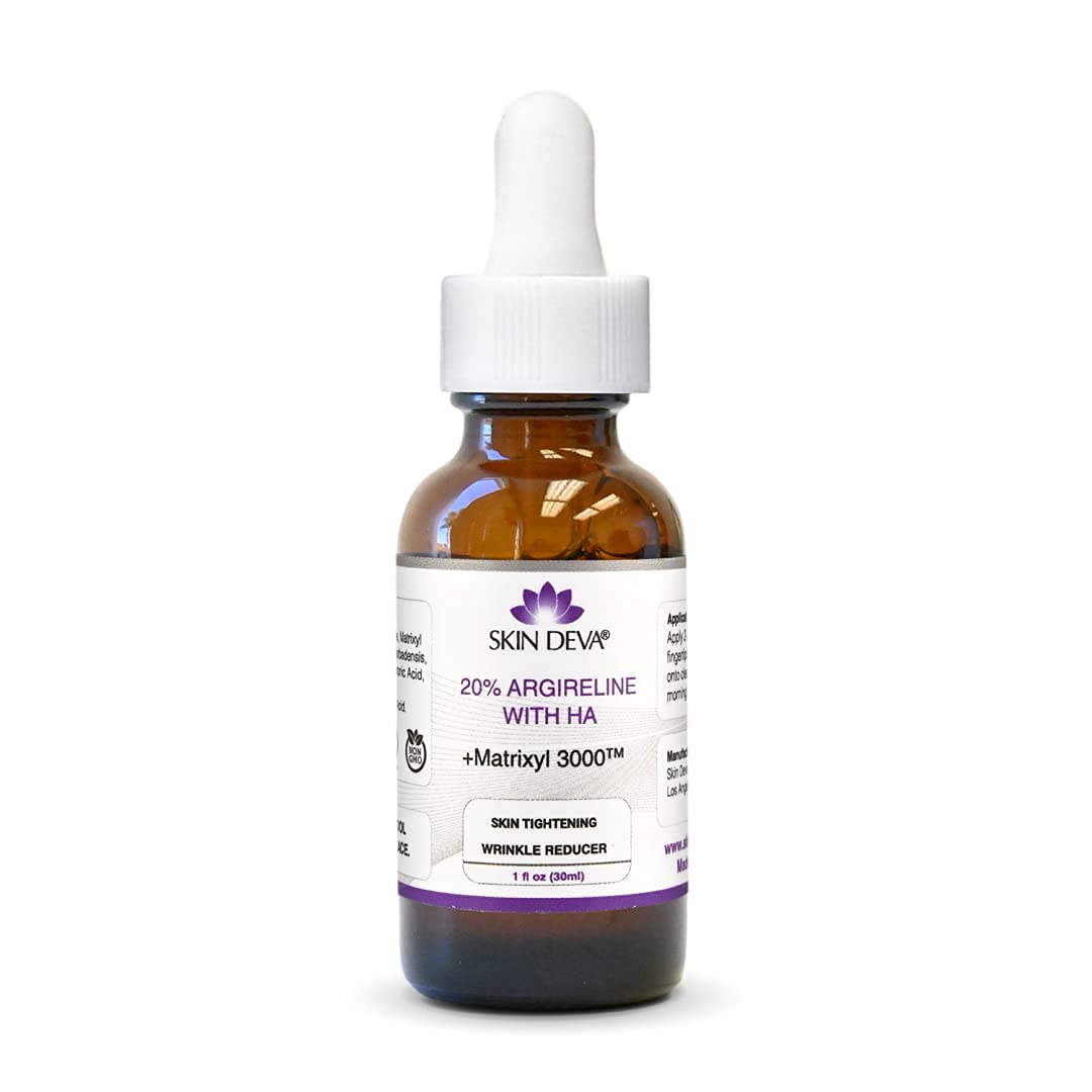 SKIN DEVA 20% Argireline Serum with Matrixyl 3000 Pure Hyaluronic Acid Serum For Face Deep Wrinkle Reducer Anti Aging Tones Skin and Stimulates Collagen Peptides Serum For Face