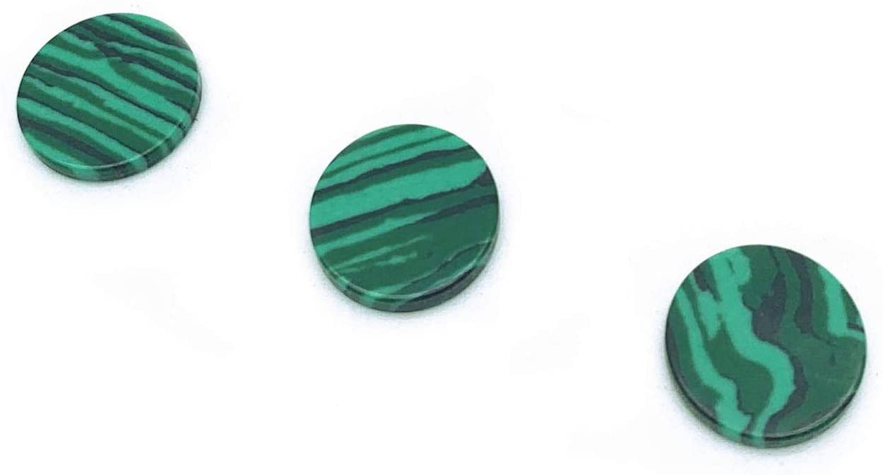 Jiayouy Silver Green Texture Inlay Trumpet Finger Buttons for Trumpet Accessory Replacement 3 Pcs