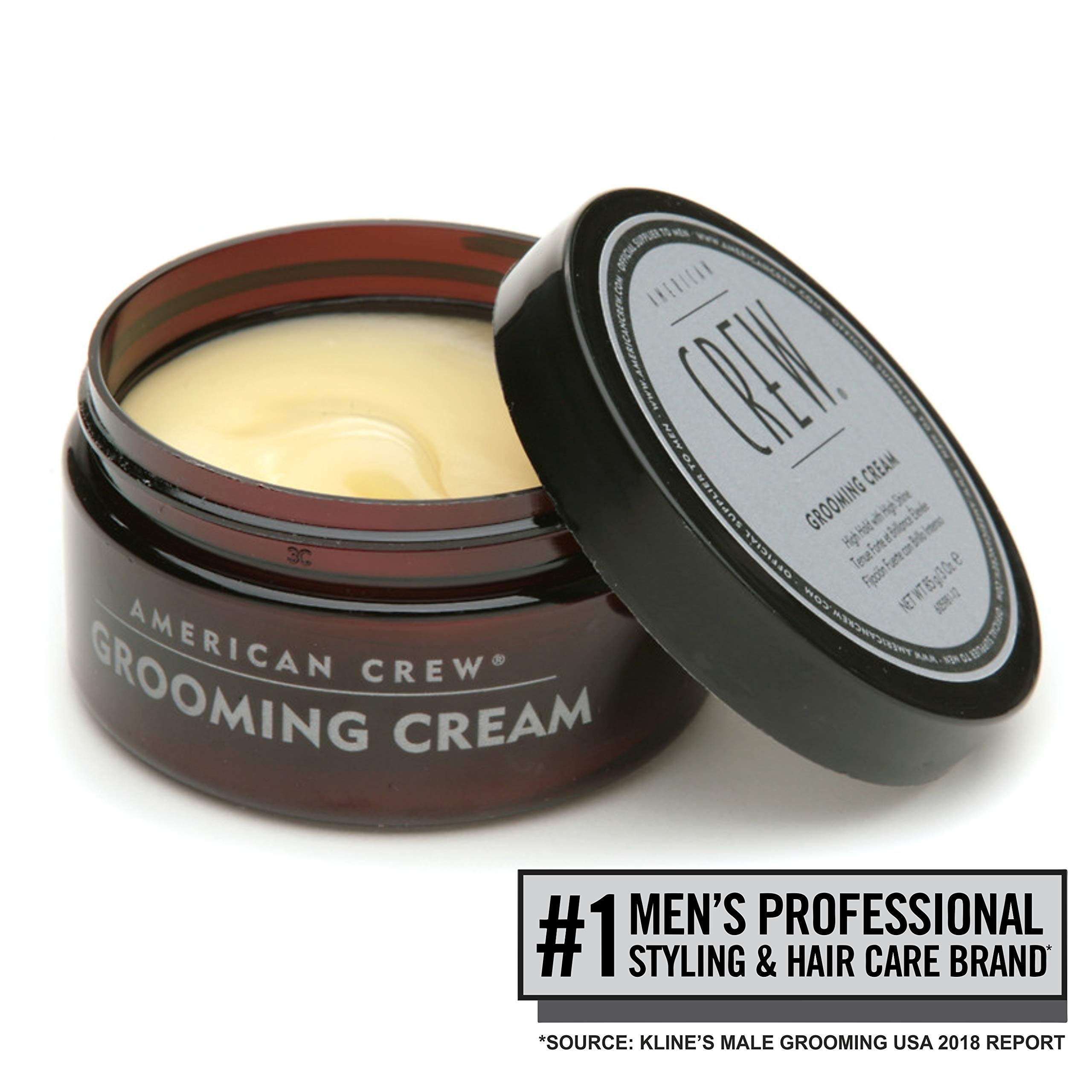 Men's Grooming Cream by American Crew, Like Hair Gel with High Hold with High Shine, 3 Oz (Pack of 2)