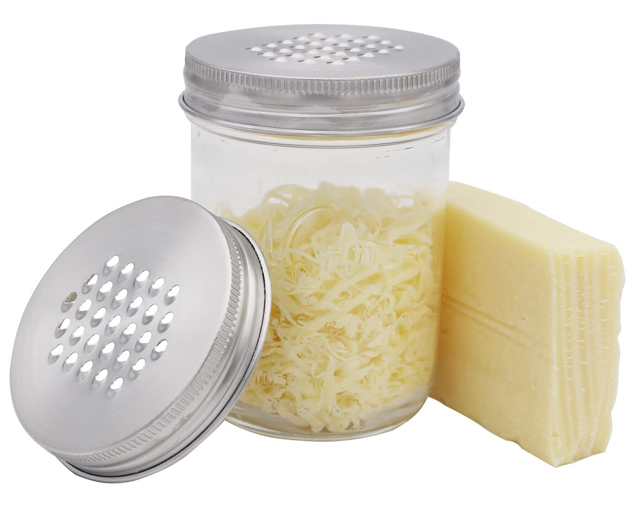 Mason Jar Lifestyle Grater/Shredder Lid for Wide Mouth Jars (3 Pack)