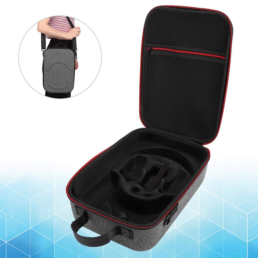 Hopcd Portable Carrying Case for Oculus Quest VR Headset Nylon Hard Shell Travel Case with Shoulder Strap for VR Gaming Accessories (Gray)