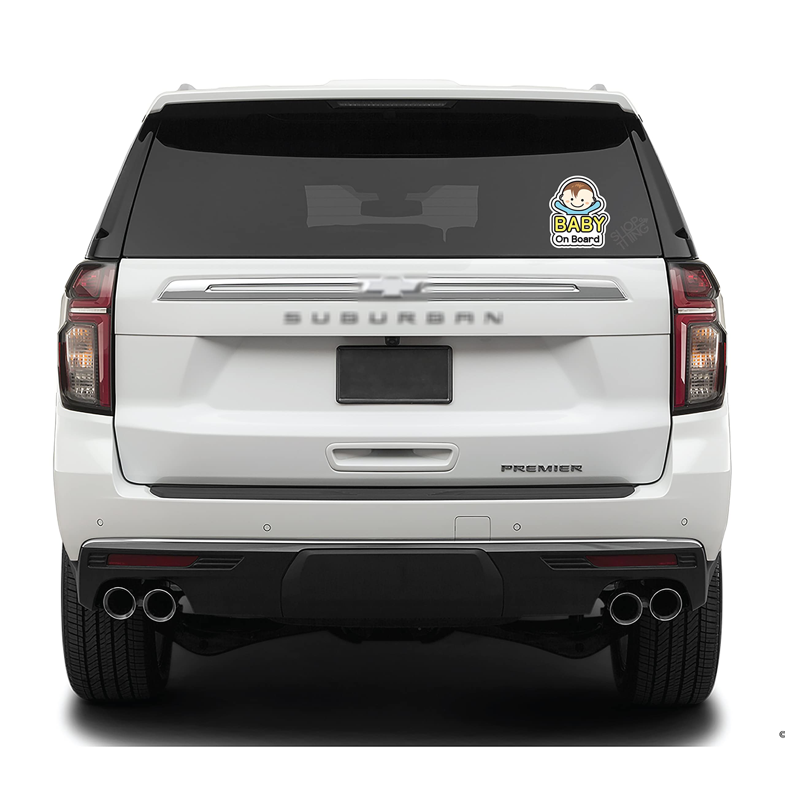 Shop A Thing Baby on Board Sticker - Decal Stickers for Car - Cute Baby Boy On Board Sticker (7x5Inches) ST -010