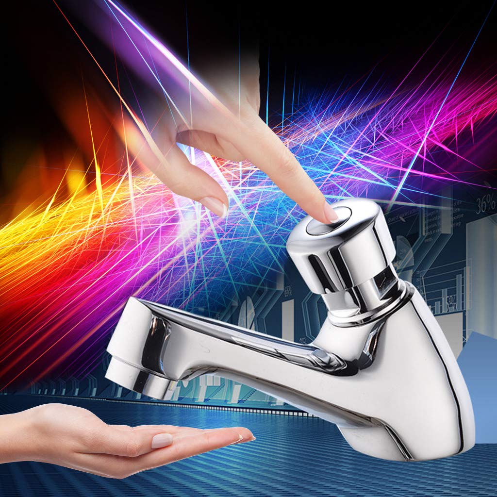 Auto Self Closing Water Saving Tap Bathroom Basin Cold Faucet Delay Push Button Faucet Faucet Water Filter Faucet Water Filter for Kitchen Sink Faucet Water Filter Replacement Faucet Water Filter